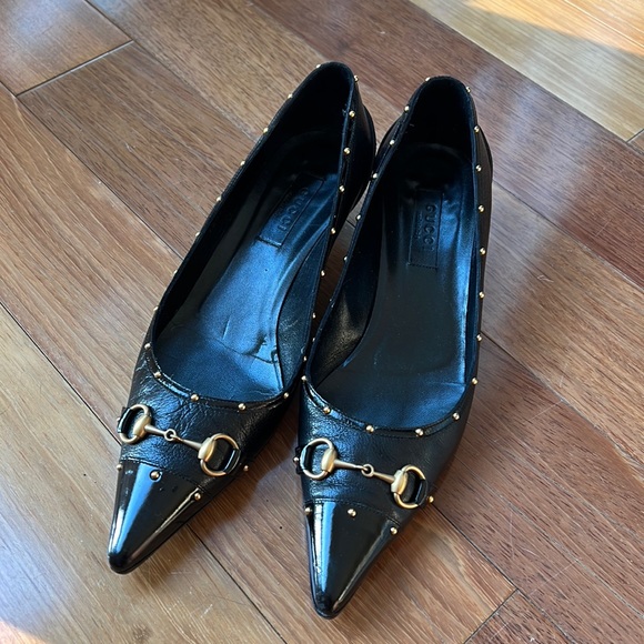 Gucci | Shoes | Gucci Black Short Heeled Pumps | Poshmark